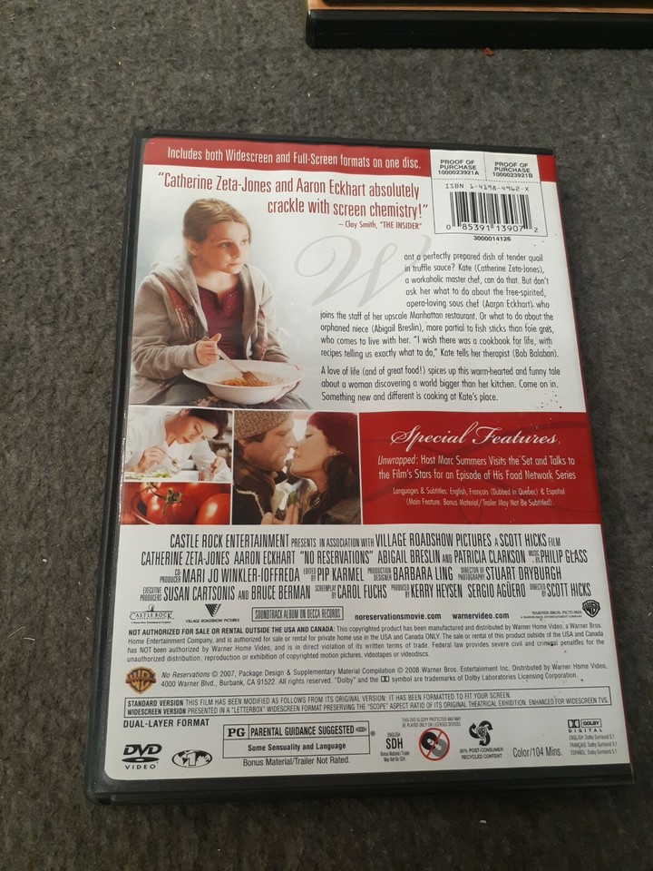 No Reservations - DVD - VERY GOOD 85391139072| eBay