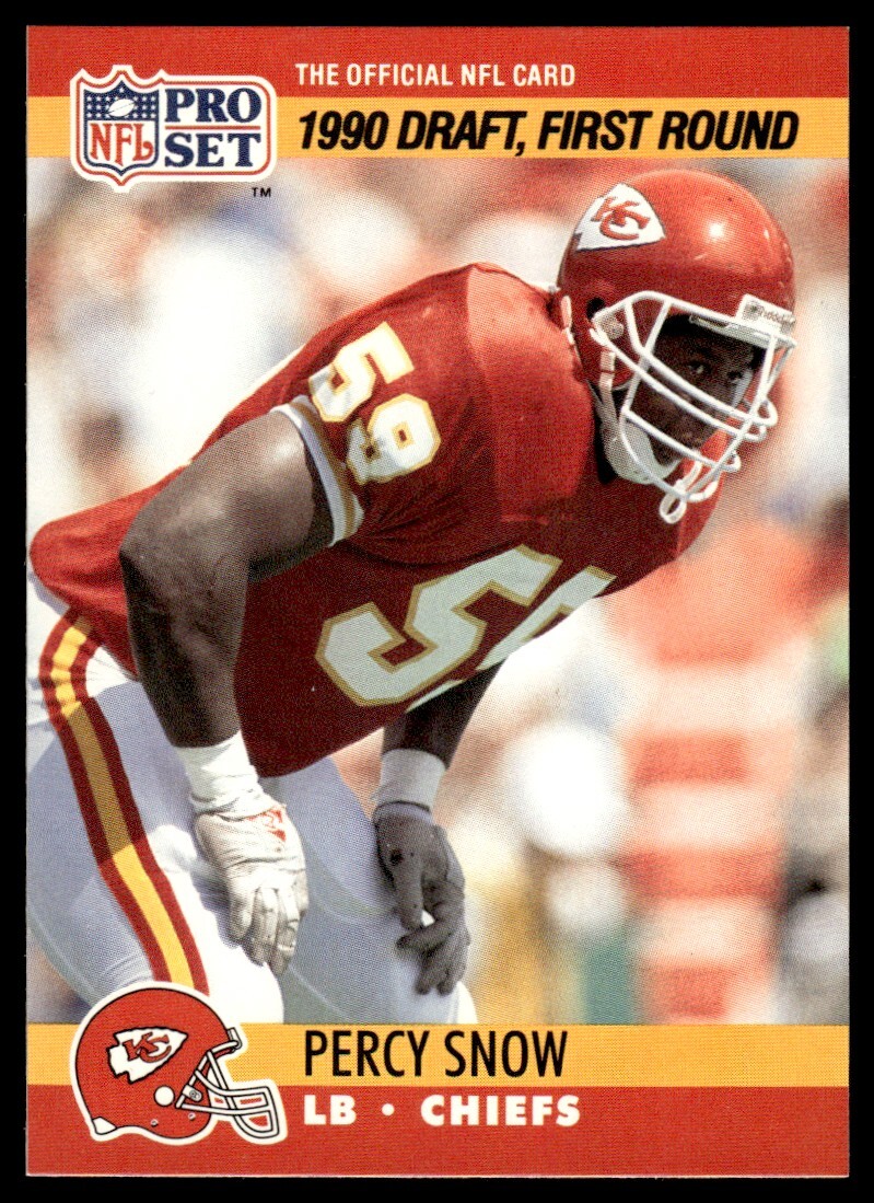 1990 Pro Set Percy Snow Kansas City Chiefs #681 | eBay