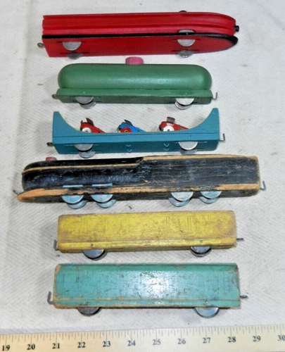 Wooden Miller & Gray Streamline Trains ALL AMERICAN RR + AIRPLANE FLAT ...