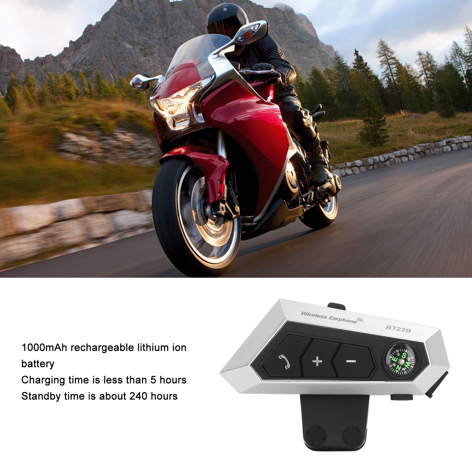 Motorcycle Helmet Headset Waterproof Auto Answer Wireless Helmet Head ...