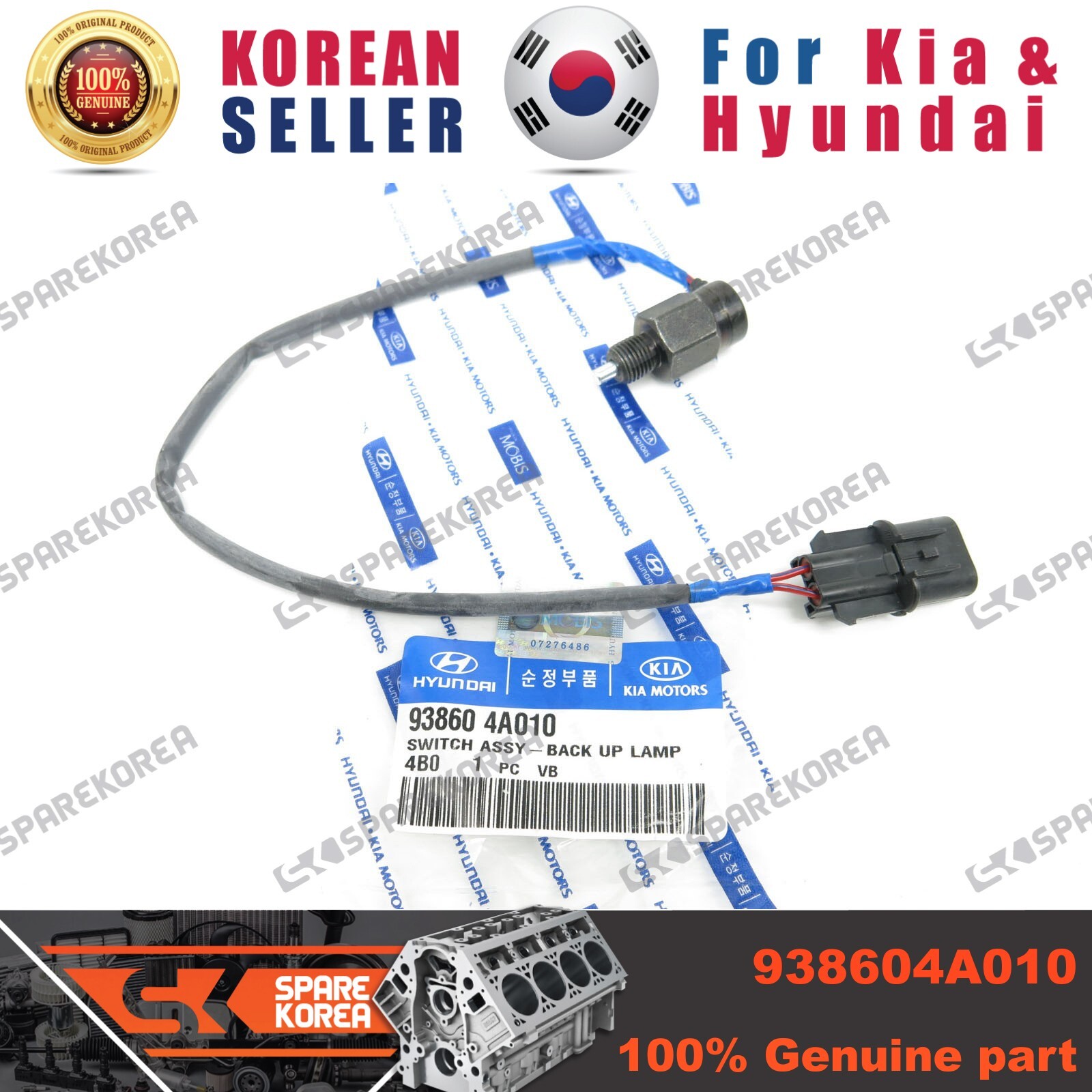 Genuine/OEM 938604A010 SWITCH ASSY-BACK UP LAMP for Hyundai AU-Porter ...