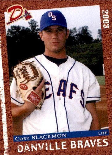 2003 Danville Braves Grandstand #4 Cory Blackmon Dahlonega Georgia ...