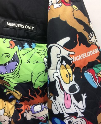 Members Only Nickelodeon Puffer Jacket Hooded Rugrats Hoodie American ...