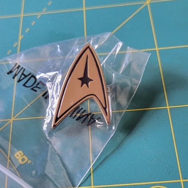 Star Trek Gold Command Insignia Uniform Lapel Pin 1 1/4 inches tall | eBay