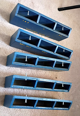 5 Vintage Model Railroad Waybill & Boxcar Card Holder Box Operations ...