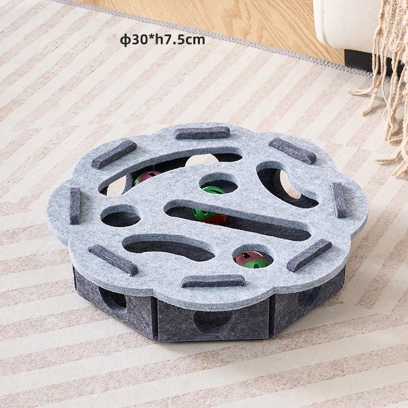 Interactive Cat Toy Puzzle Felt Box Treat Maze Play For Toy Box Agility ...
