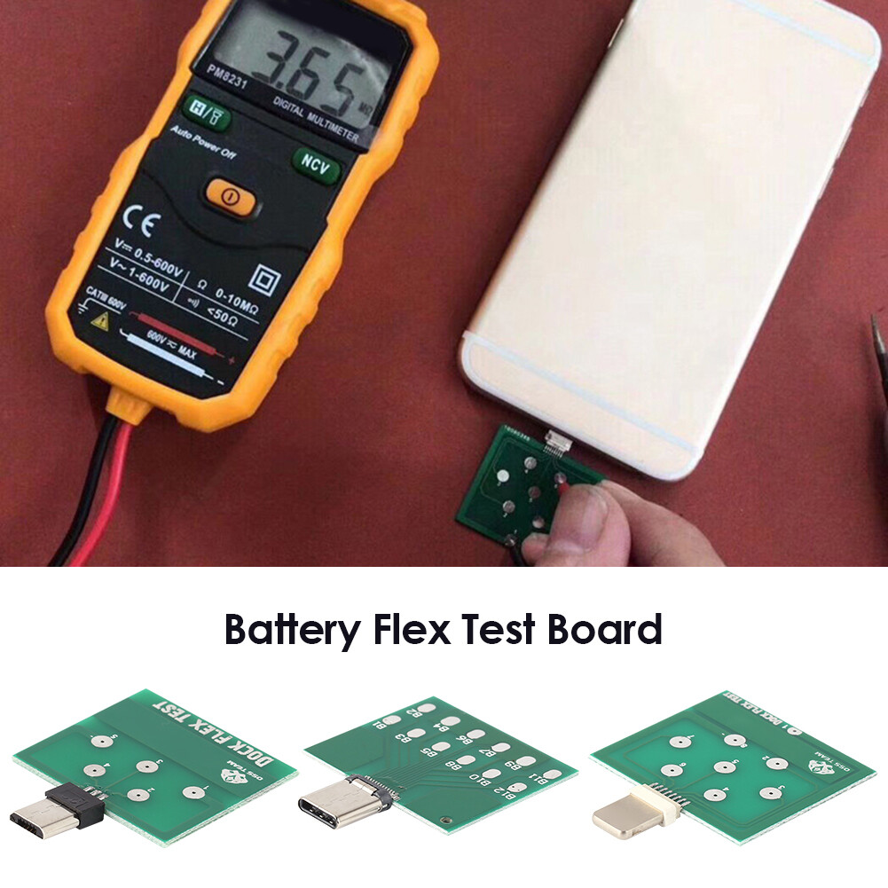 3 in 1 Battery Flex Test Board Micro 8 Pin Type-C Power Charging Dock ...