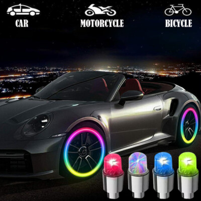 4X Car Auto Wheel Tire Tyre Air Valve Stem LED Light Caps Cover ...