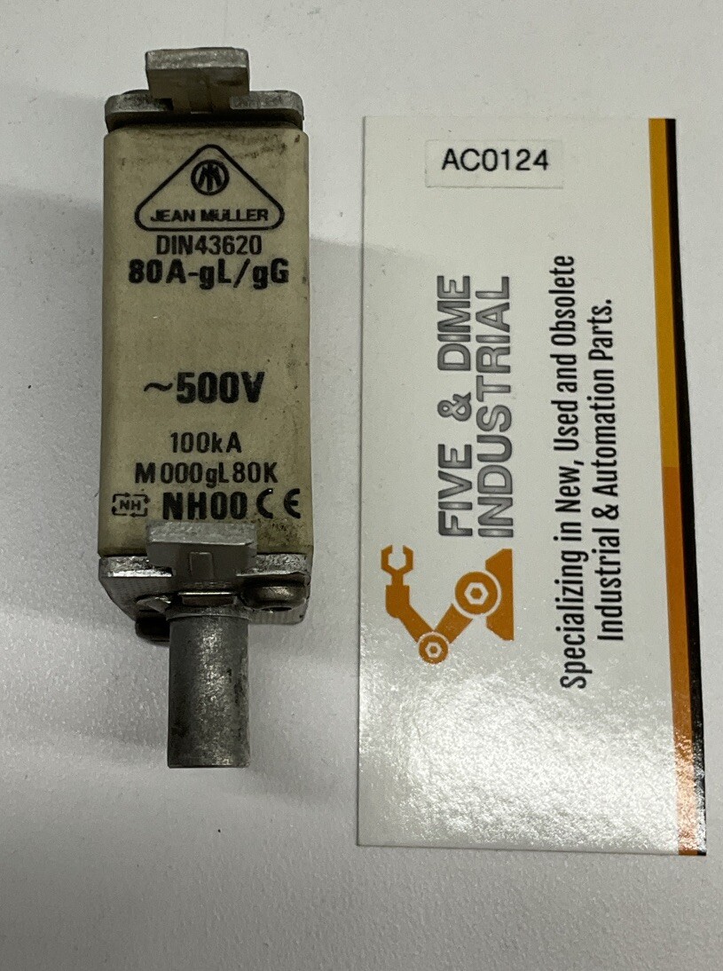 Jean Muller 80A-gL/gG 80-Amp 500 Vac Type Din 43620 NH00 Fuse Link | eBay