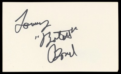 Tommy Bond The Little Rascals "Butch" Signed 3x5 Index Card BAS # ...