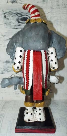 Folk Art Original One of a Kind Santa Elephant NutCracker Character Art ...