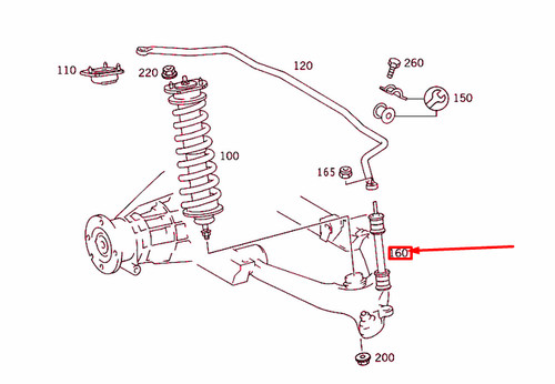 NEW MERCEDES-BENZ ML W163 REAR TORSION BAR CONTROL ARM LINK A1633200032 ...