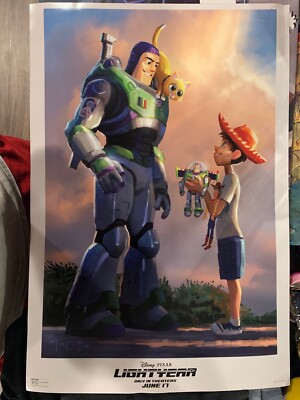 LIGHTYEAR 2022 Very Rare Movie Pixar Promo Poster - BUZZ LIGHTYEAR Tim ...