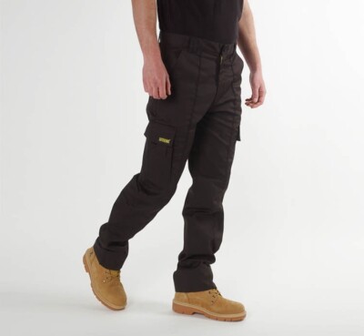 SITE KING Mens Classic Work Trousers Size 34XL 36inch leg) BLACK | eBay UK