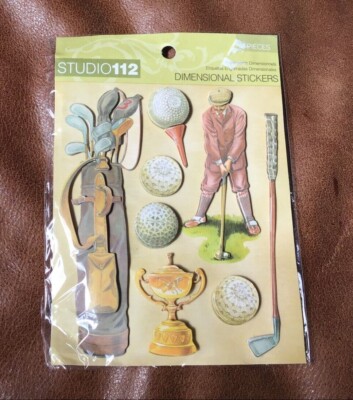 STUDIO 112 Layered Dimensional Stickers GOLFING * | eBay