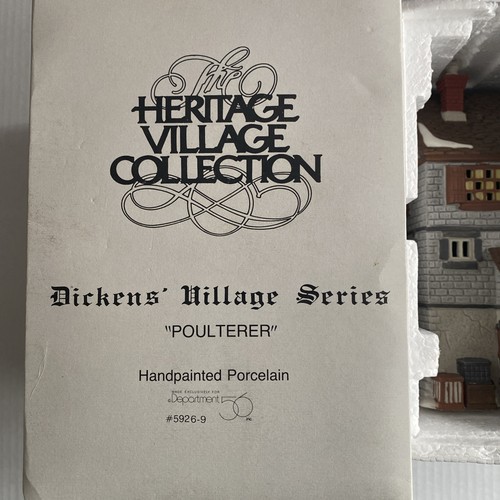 Dept 56 - Dickens Village - "Poulterer" #59269 w/cord & Bulb | eBay