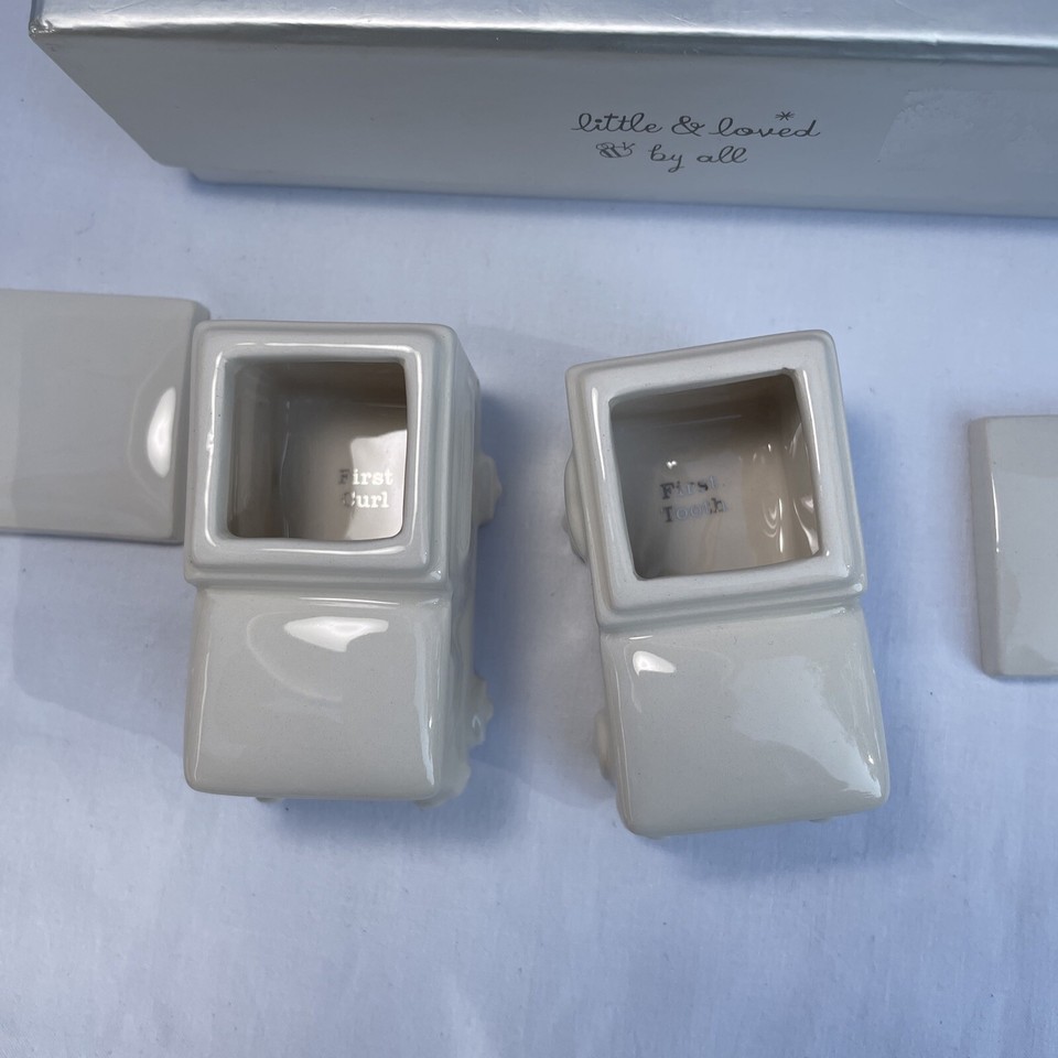 Hallmark Keepsake Box Porcelain Set First Tooth First Curl Baby Gift | eBay