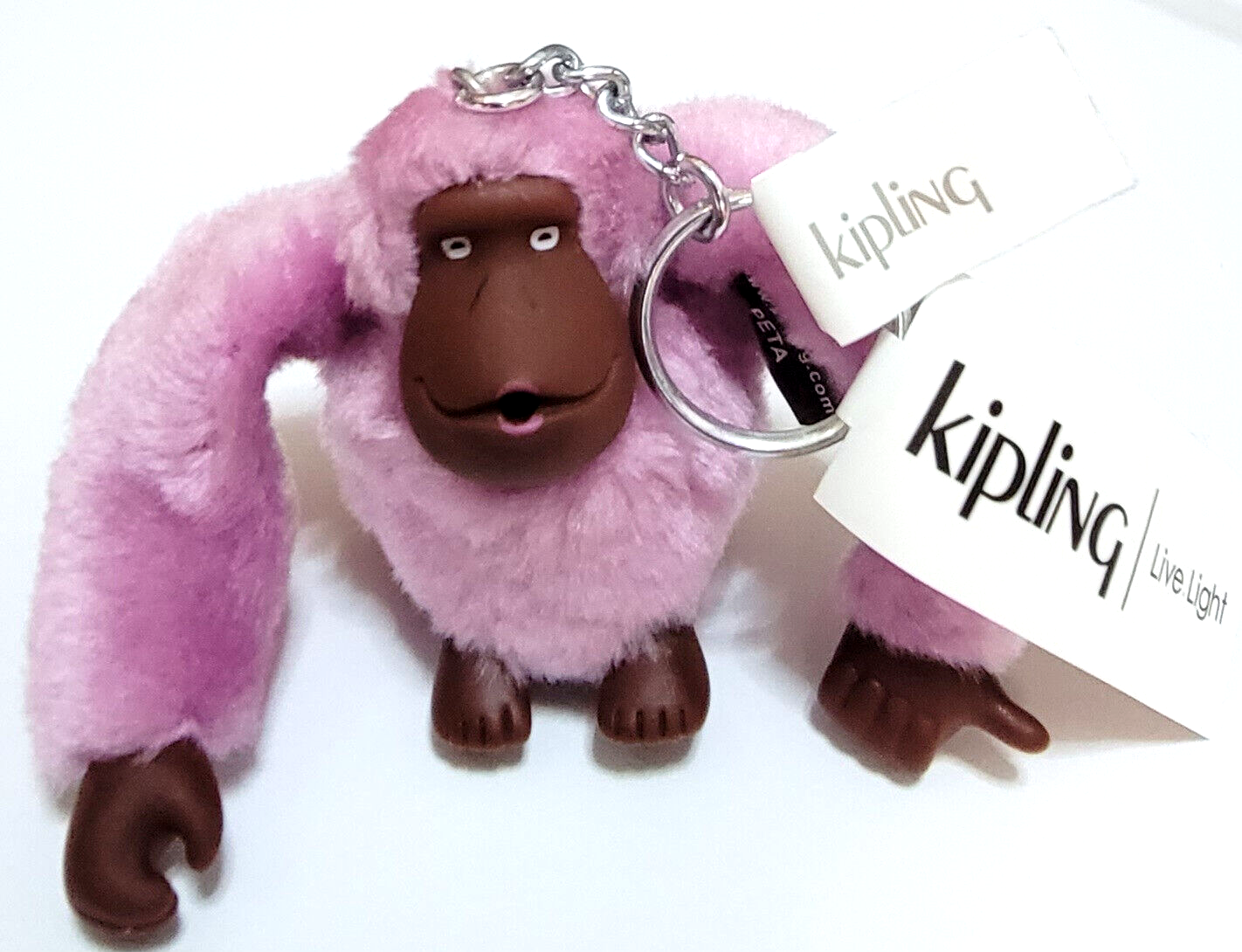New With Tag KIPLING Live Light Monkey Keychain ( Festive Purple ) | eBay