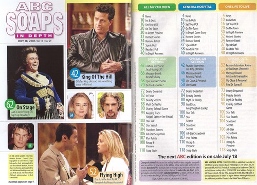 ABC SOAPS IN DEPTH Magazine July 18 2006 Ingo Rademacher Vanessa Marcil ...