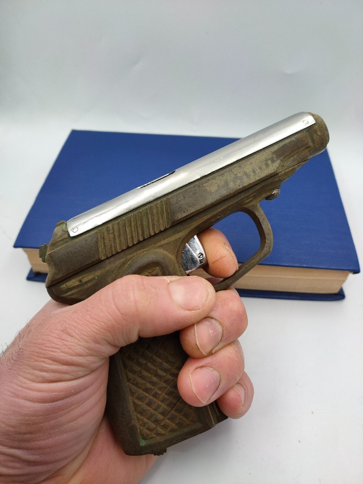 Handmade Pistol Makarov metal ITK Lighter VTG USSR Soviet Gun Prison ...