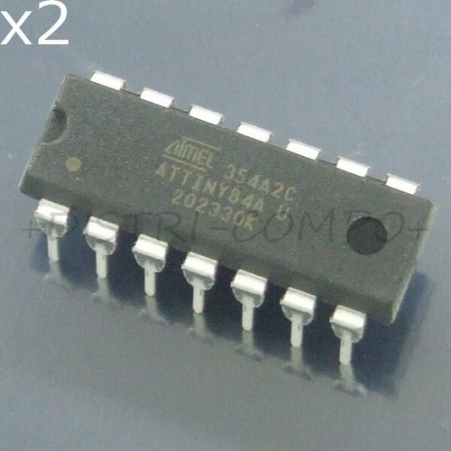 ATTINY84A-PU 8-bit AVR DIP-14 Microchip RoHS (Lot of 2) | eBay