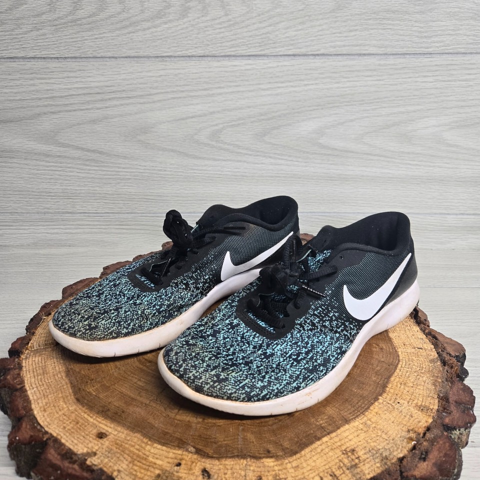 Nike Flex Contact Running Shoes Black 908995-004 Low Top Lace Up Adult ...