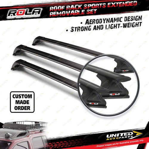 3 x Rola 1350mm Sports Extended Removable Roof Rack Bars for Lexus ...