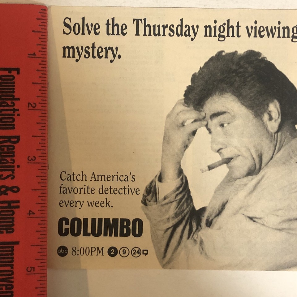 Columbo Vintage Tv Guide Print Ad Peter Falk Tpa25 | eBay