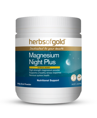 HERBS OF GOLD MAGNESIUM NIGHT PLUS 300G CITRUS BERRY / SLEEP SUPPORT | eBay
