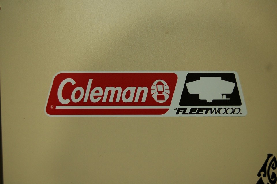 Coleman by Fleetwood Sticker label for RV Trailer lantern stove lamp | eBay
