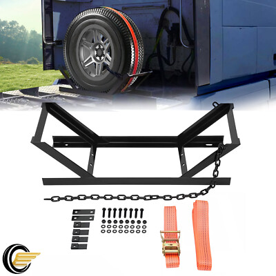 Powder Coated Semi Truck Tire Rack Spare Tire Carrier Mount Holder W ...