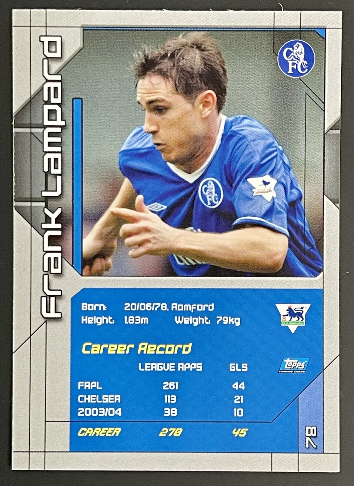 2004-05 Topps FRANK LAMPARD #78 Premier Stars Chelsea FC | eBay