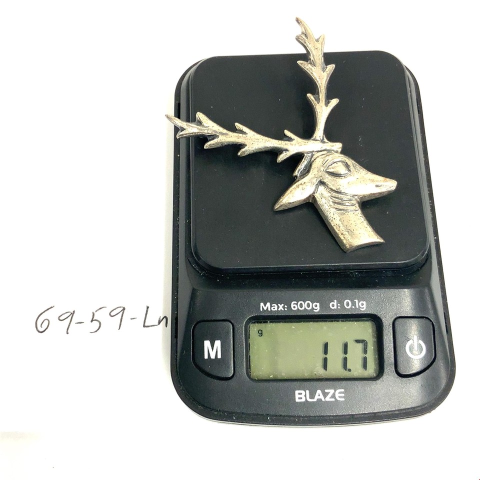 Vintage Sterling Signed Danecraft U.S. Pat Off. Carved Elk Reindeer ...
