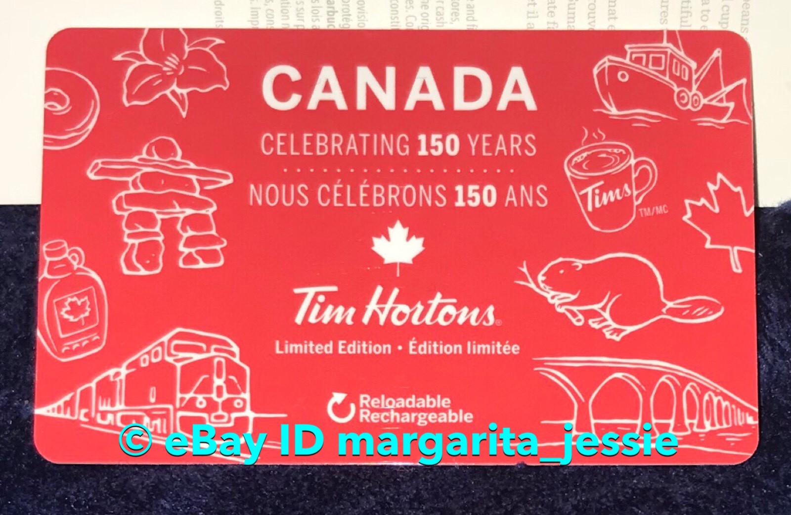 TIM HORTONS GIFT CARD CANADA CELEBRATING 150 YEARS LTD ED. NO VALUE NEW ...