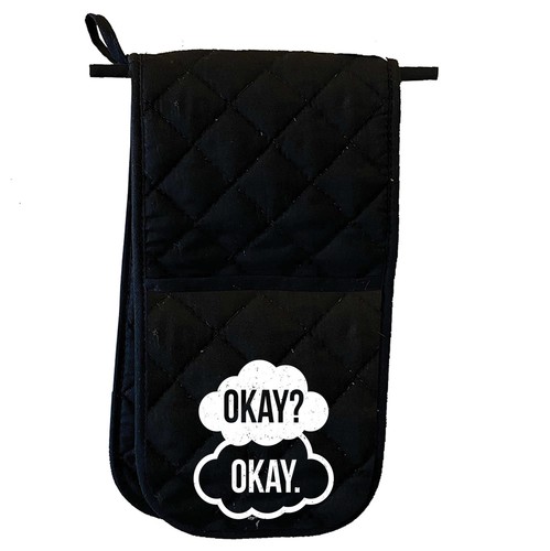 Okay - Novelty Gift Double Mitt Oven Gloves Double Kitchen Chef BBQ ...