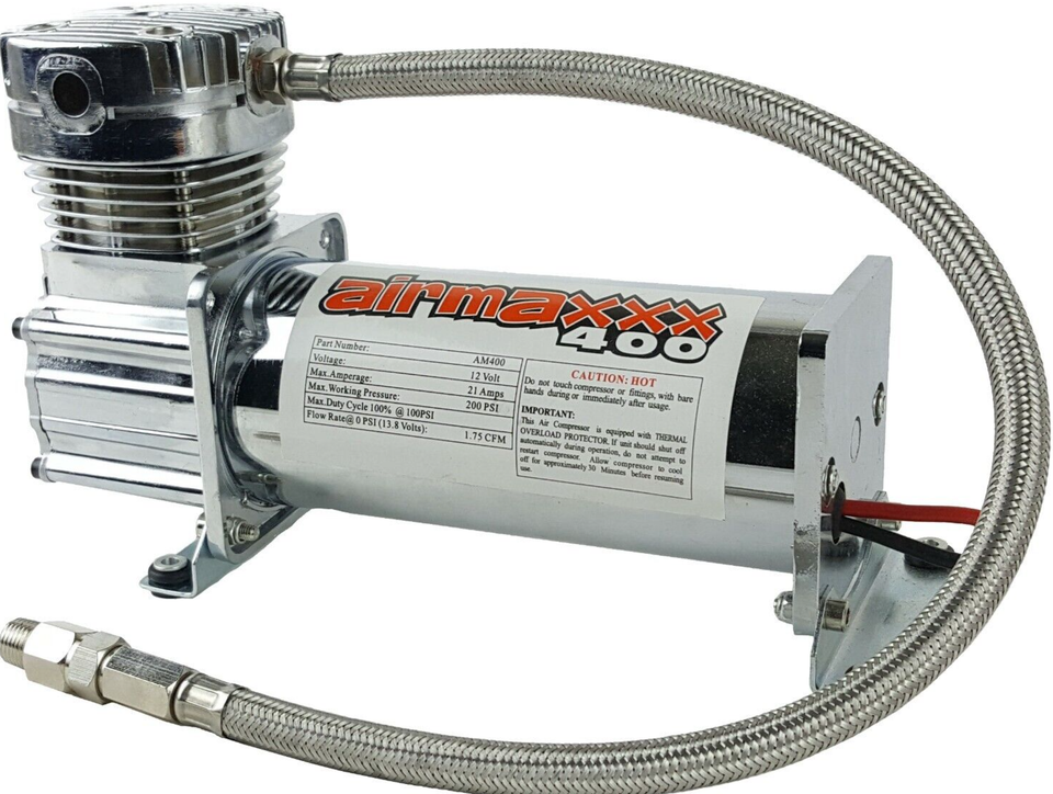 airmaxxx Chrome 400 Air Compressor For Air Ride Suspension Bag System ...