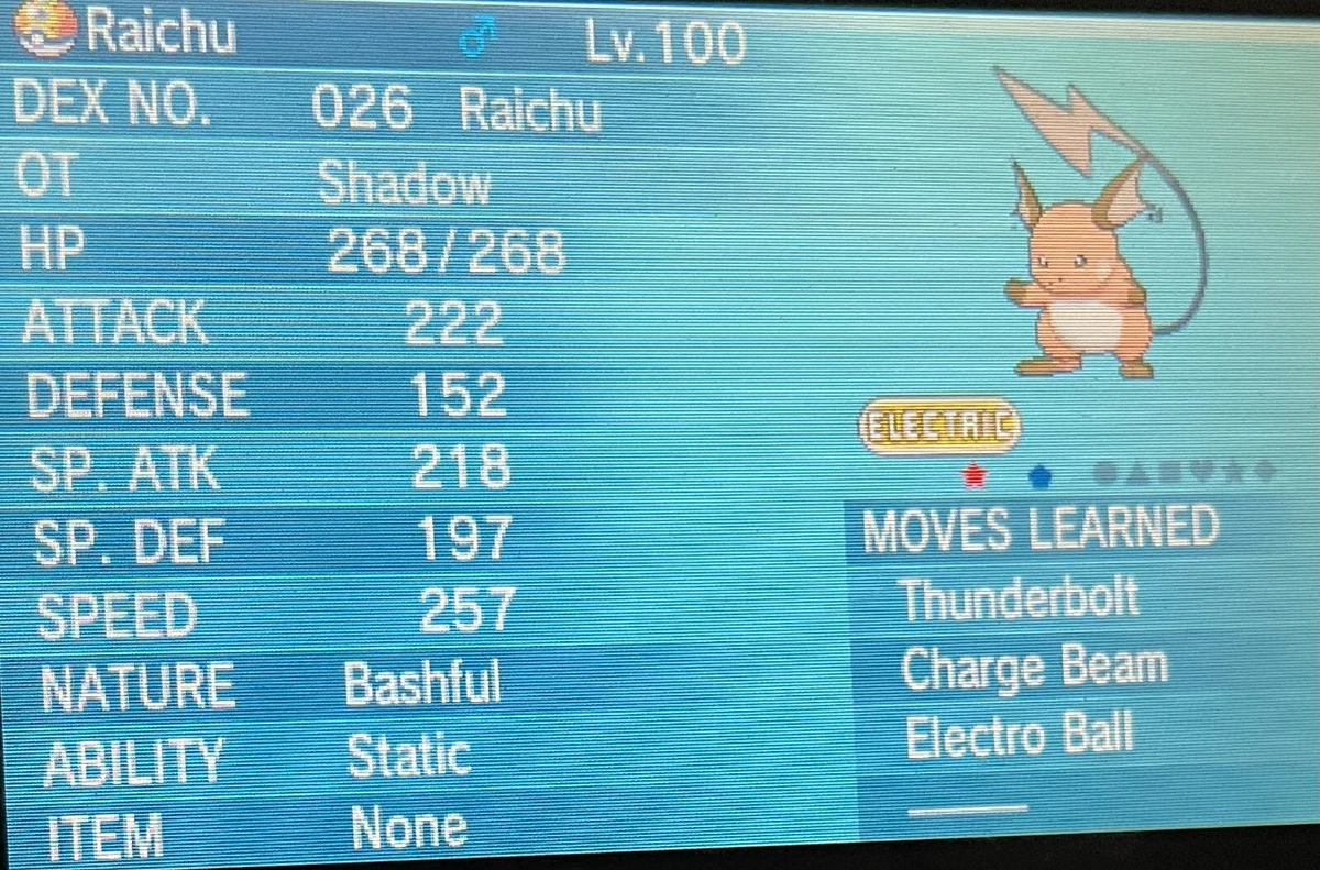 Shiny Raichu X And Y