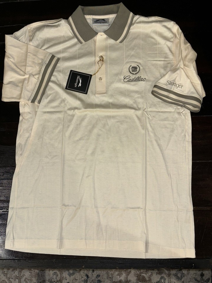 NWT Cadillac Polo Golf Shirt Embroidered Logo 3 Button Size Large ...