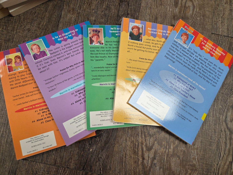 Marvin Redpost Series Children's Chapter Books by Louis Sachar Lot of 5 ...
