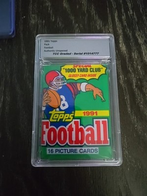 1991 Football Topps Unopened Wax Pack TCC Authentic Unopened | eBay UK