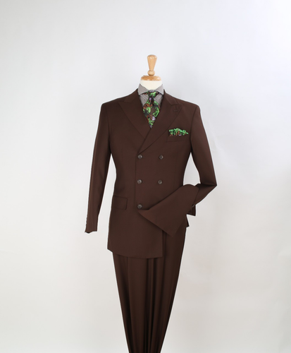 Apollo King Men's 2pc Double Breasted Fashion Suit - Semi Wide Leg ...