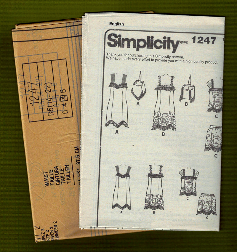 Roaring 20s Flapper Costume 14 - 22 Sewing Pattern Purse Uncut ...