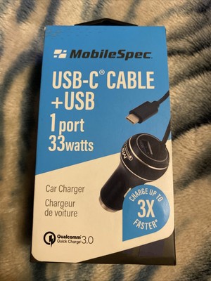 MobileSpec USB-C + 1USB Port Car Charger 33watts | eBay