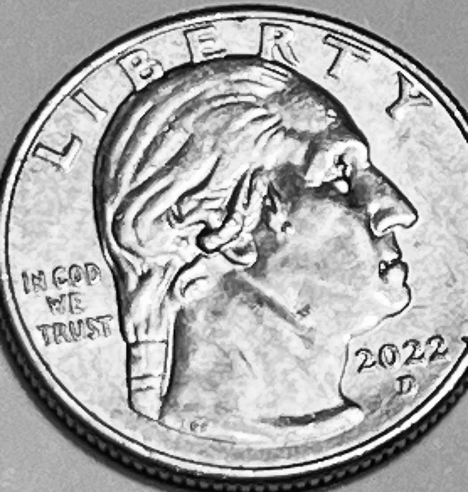 2022 D WASHINGTON QUARTER DR. SALLY RIDE DROOLING GEORGE ERROR COIN ...