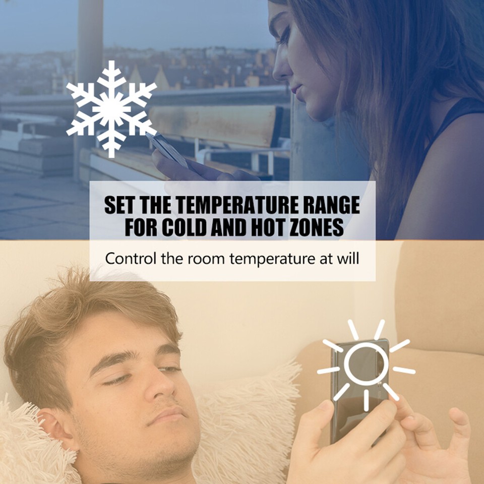 WiFi Smart Programmable Thermostat For Heat Pump APP/Touch/Voice ...