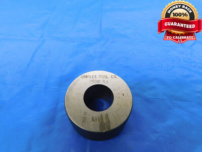 .6872 MASTER PLAIN BORE RING GAGE .6875 -.0003 UNDERSIZE 11/16 17.455 ...
