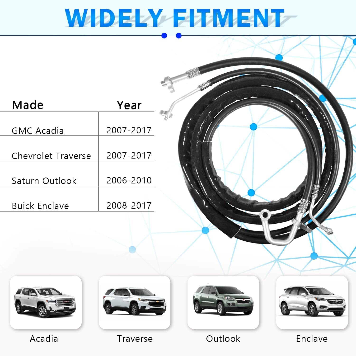 AT34653 Rear AC Line Set For 2009-2016 Chevrolet Traverse Rear ...