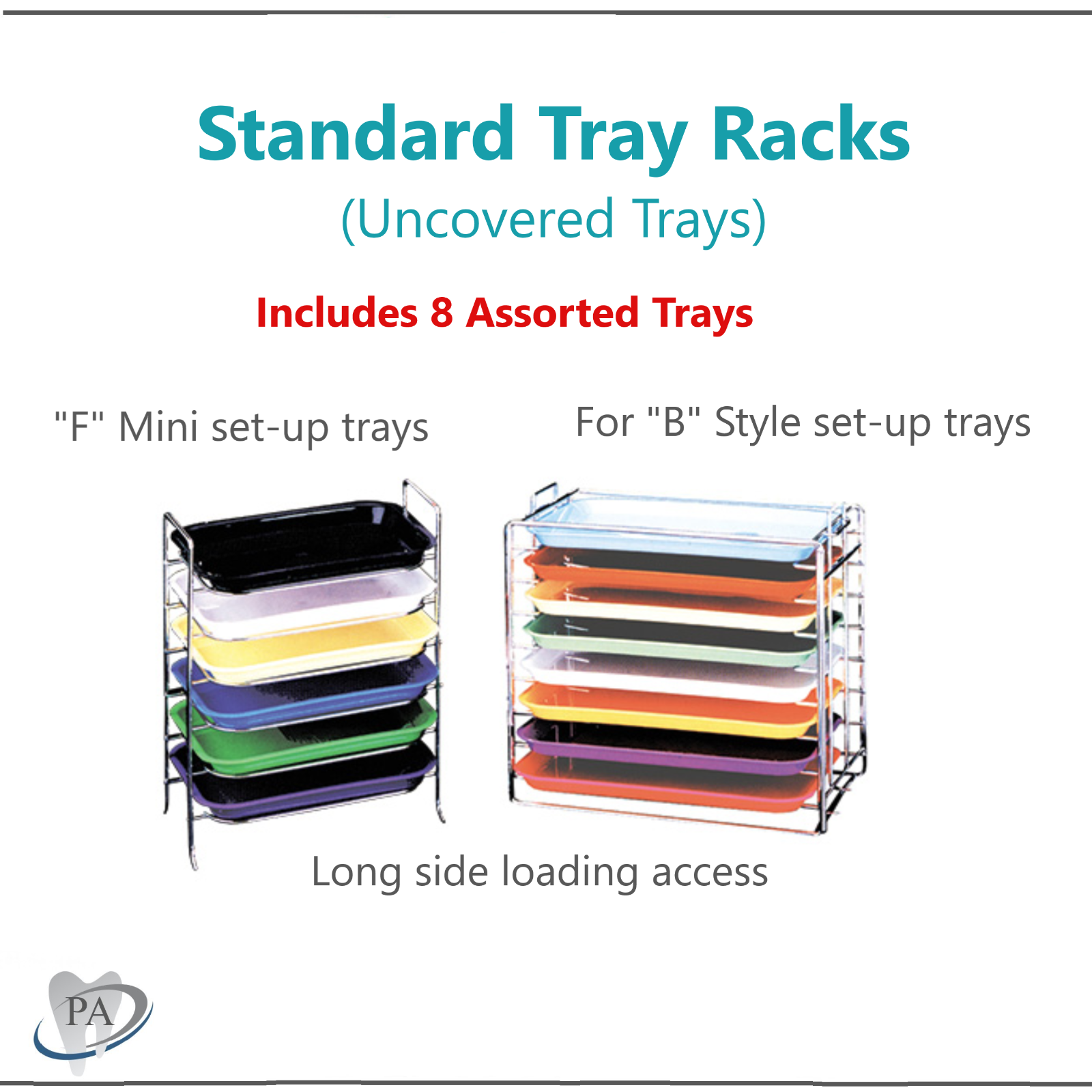 Dental Instrument Set Up F Mini Tray Rack Includes 8 Size "F" Assorted Trays | eBay
