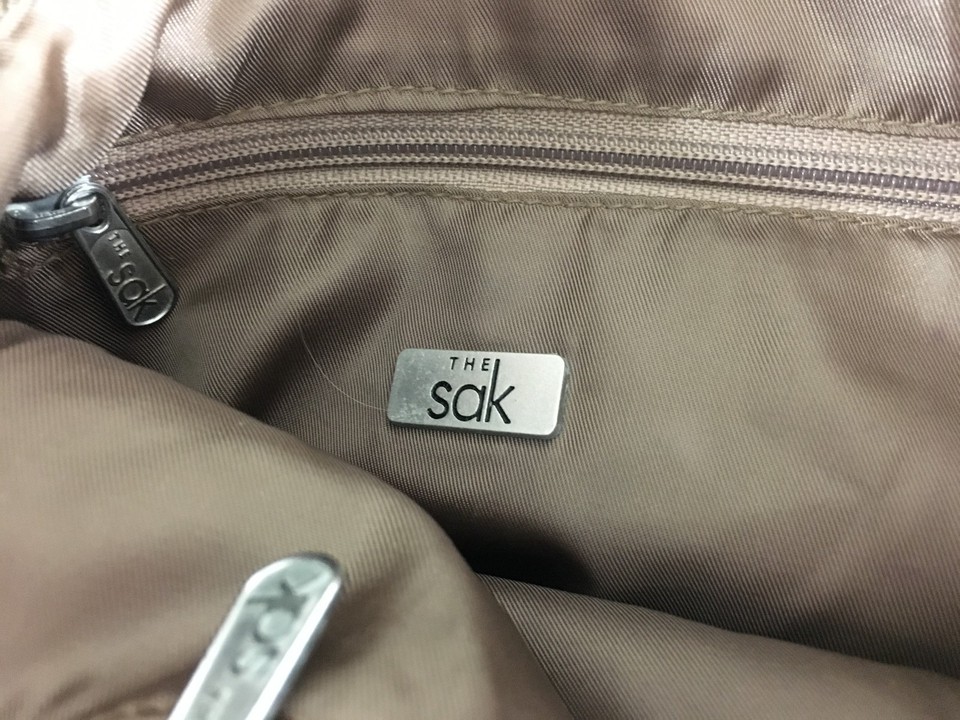 The Sak Tan Light Brown Crochet Shoulder Bag Handbag Purse Handmade | eBay