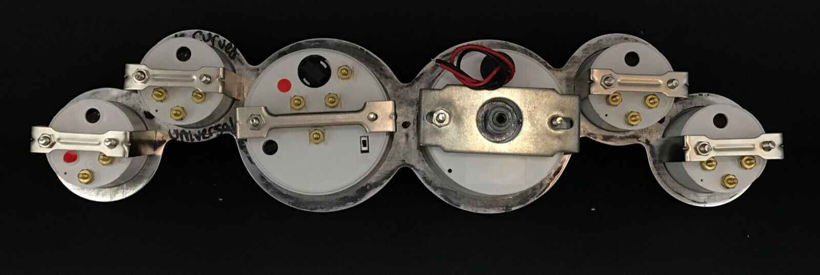 6 Gauge Universal Hot Rod Street Rod Dash Panel Insert Set Mechanical ...